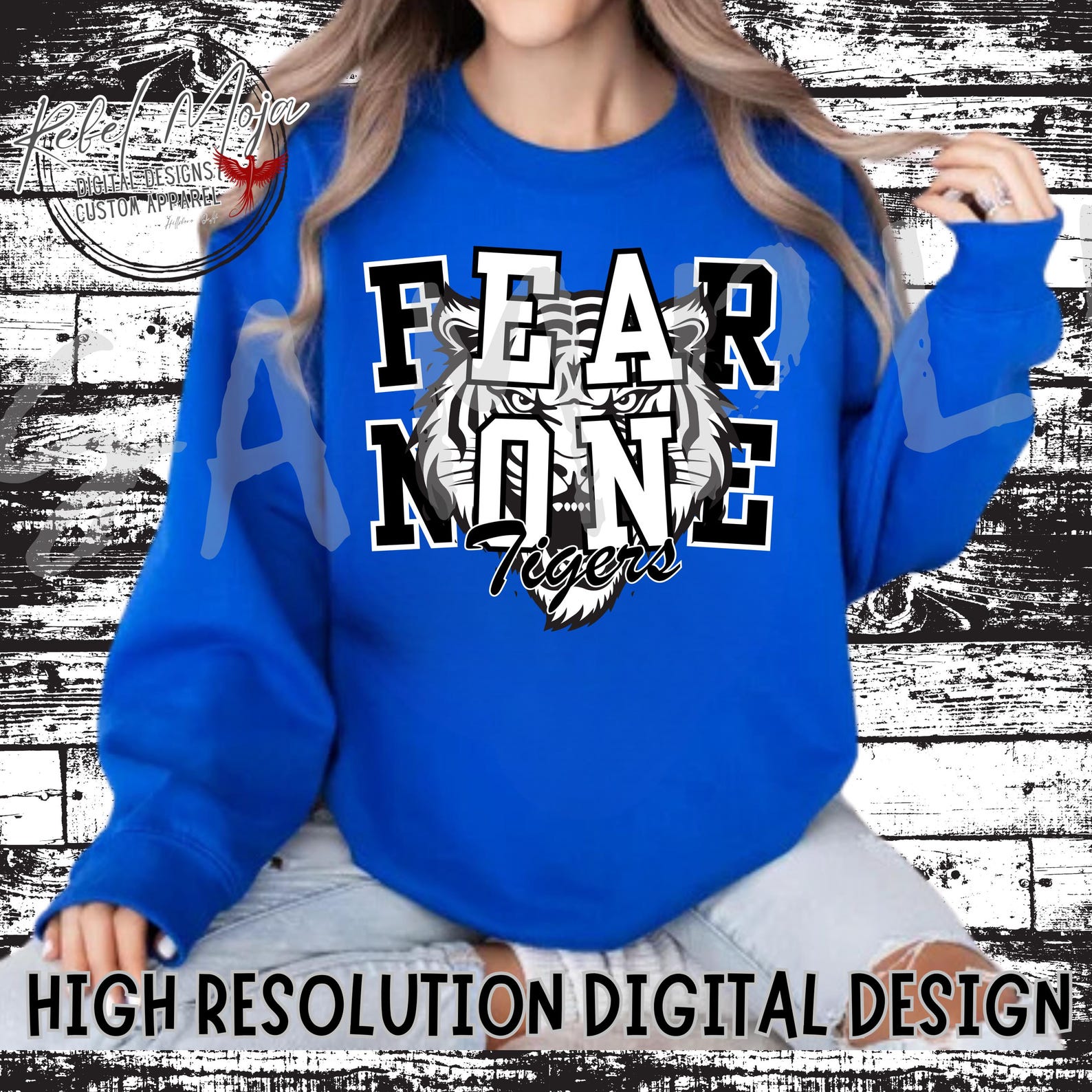 Tigers Fear None Mascot: High-resolution Digital Design (PNG) - Etsy