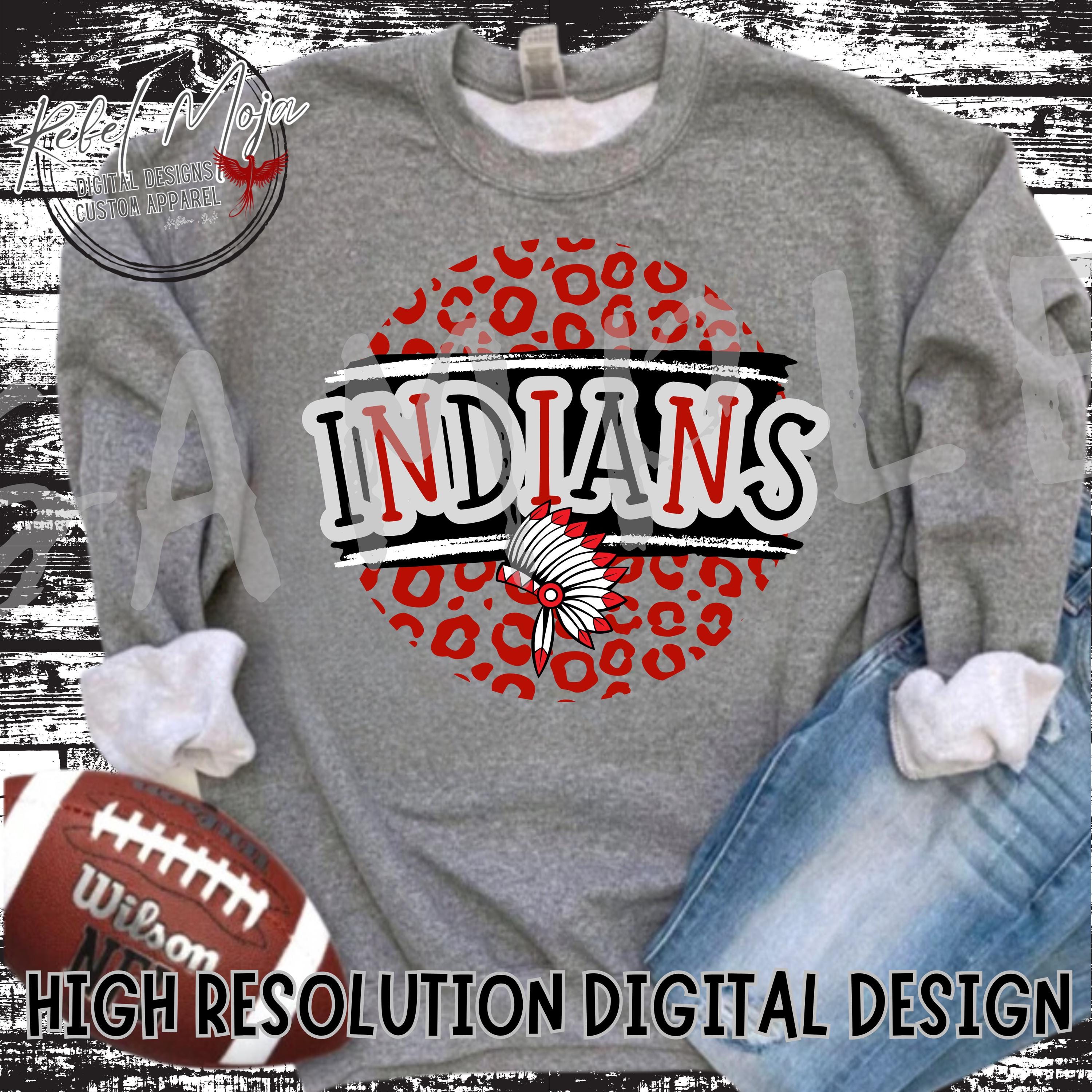 Preppy Indians Digital Download Png Bundle, Indians Mascot Bundle, Red ...