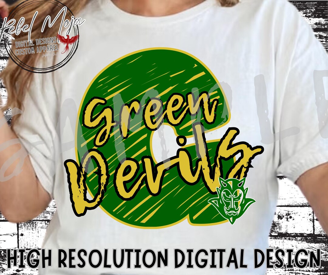 Green Devils Mascot 4 Color Bundle Digital Download PNG - Etsy
