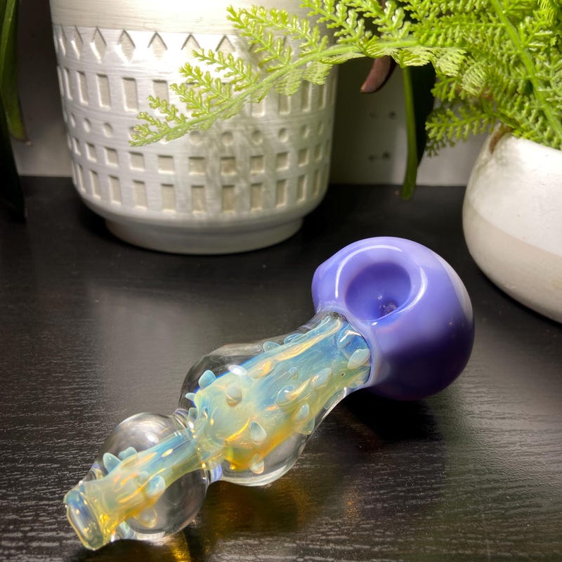 Purple Glass Pipe - Etsy