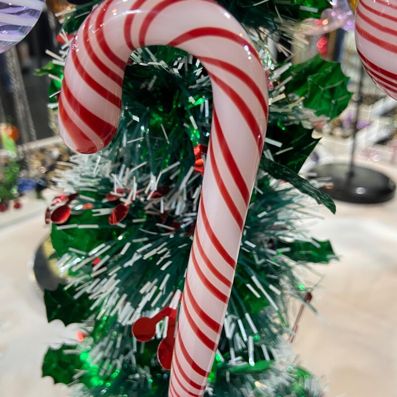 Glass Candy Cane Ornament - Etsy
