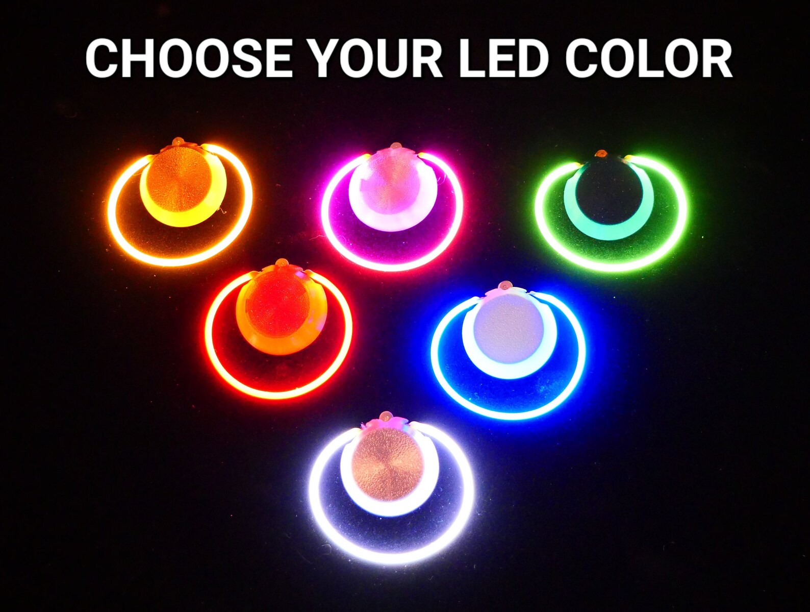 Halo LED Earrings: Aura #5 - Etsy