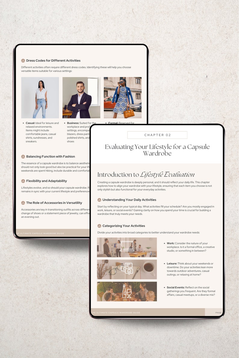 Capsule Wardrobe Ebook Template, Capsule Wardrobe Guide Template Canva ...