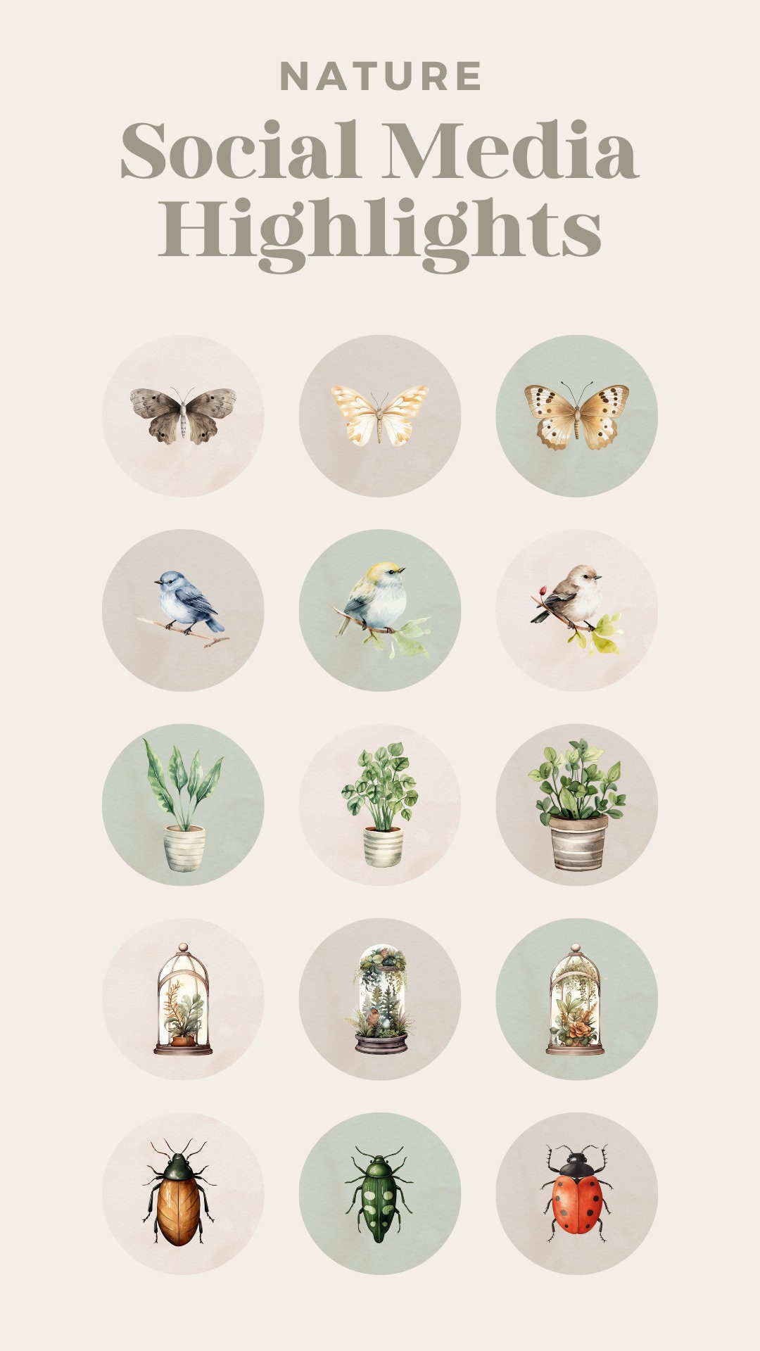 Nature Instagram Story Highlight Icons | Nature Icons | Boho Instagram ...