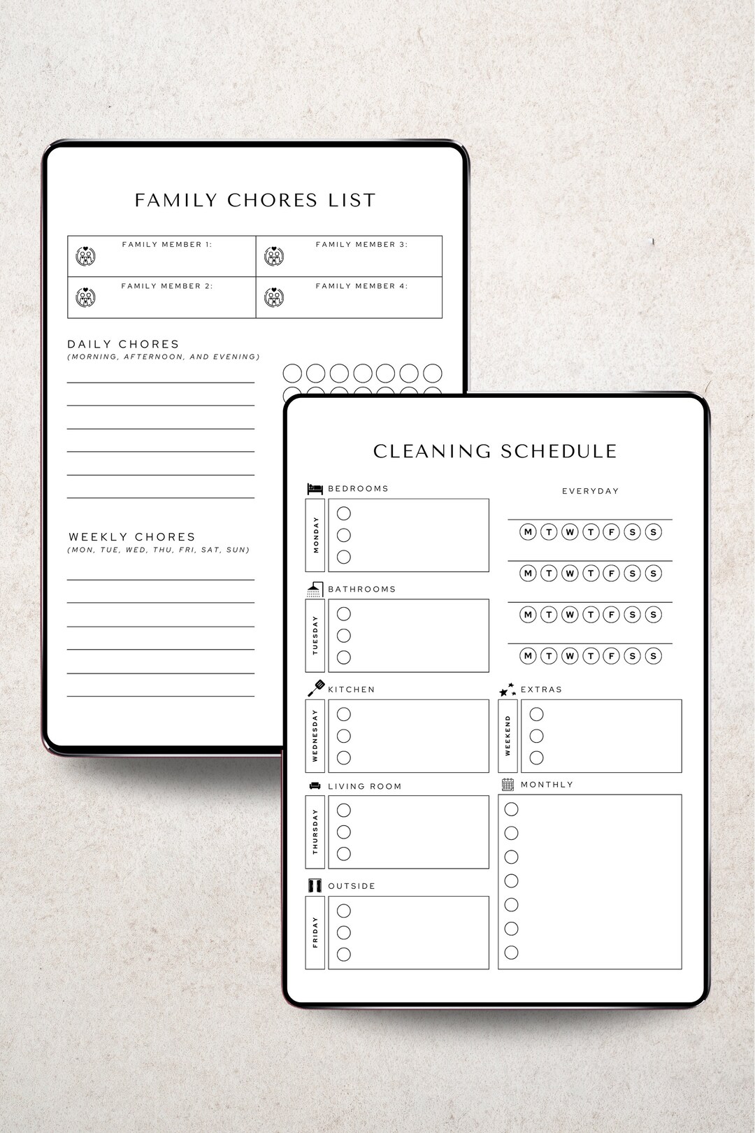 Editable Cleaning Planner, Cleaning Planner Schedule Ipad, Decluttering ...