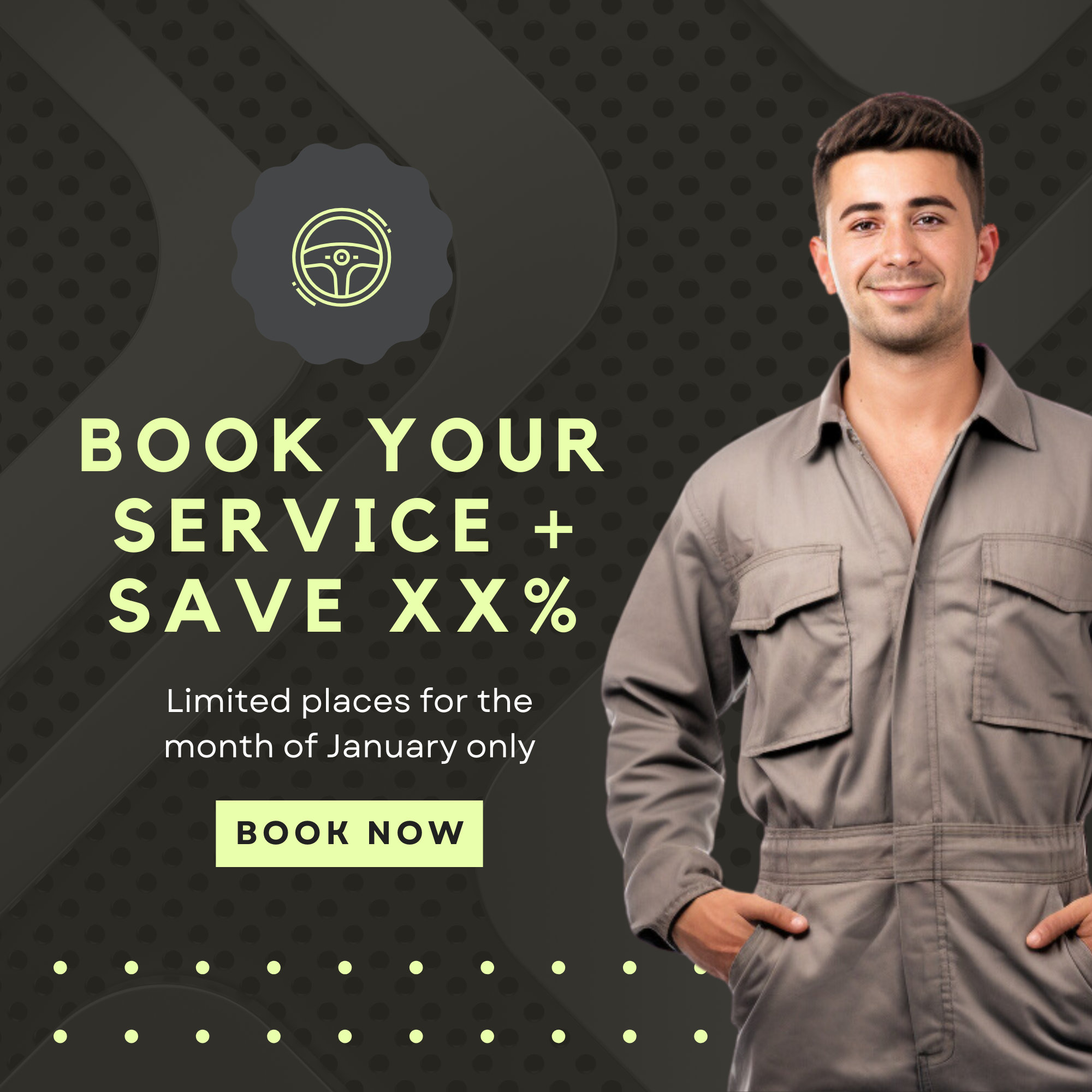 Mechanic Instagram Post Templates, Auto Repair Shop Instagram, Car ...