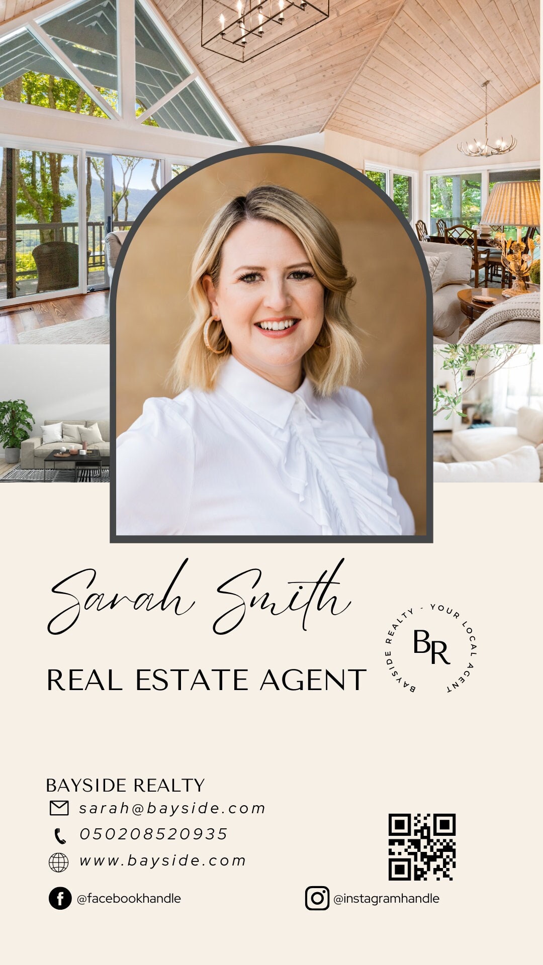 Realtor Digital Business Card Template Canva, Real Estate Marketing ...