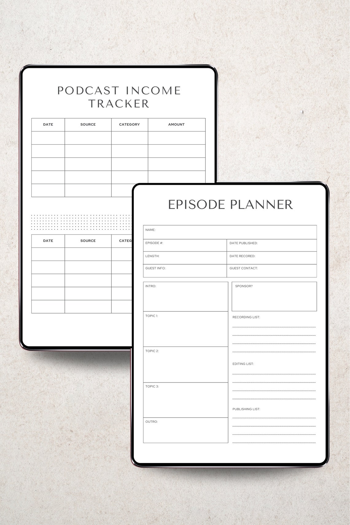 Podcast Planner Template Editable, Podcast Content Planner, Podcast ...