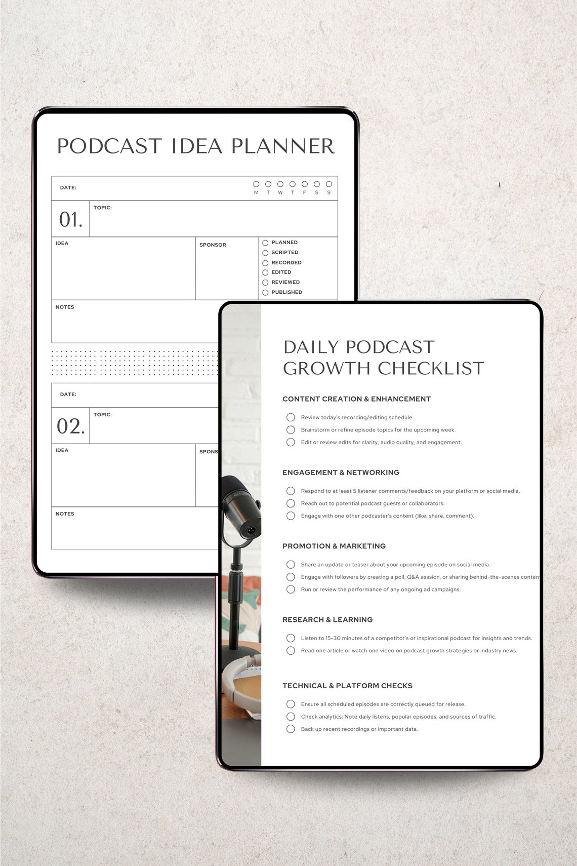 Podcast Planner Template Editable, Podcast Content Planner, Podcast ...
