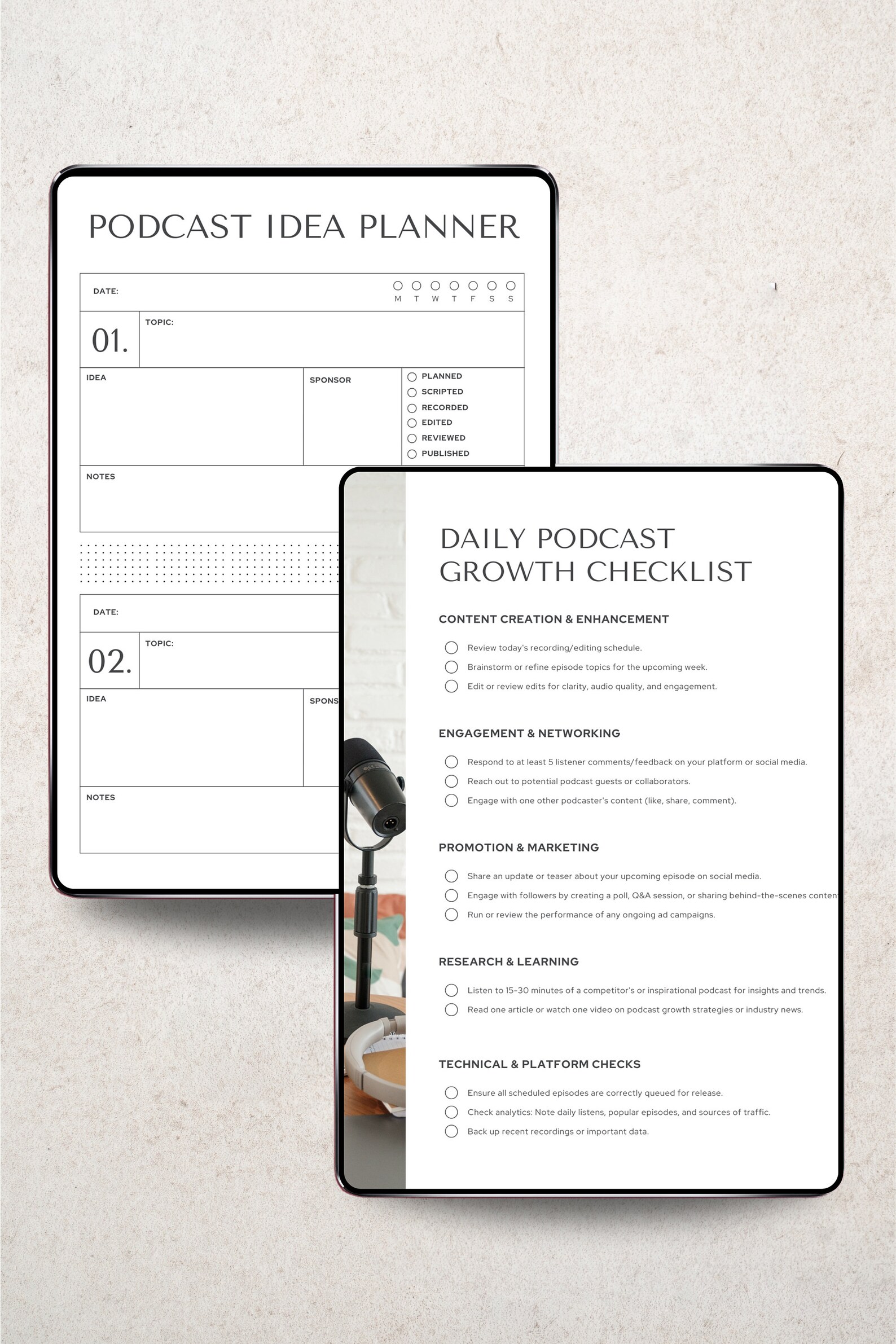 Podcast Planner Template Editable, Podcast Content Planner, Podcast ...
