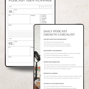 Podcast Planner Template Editable, Podcast Content Planner, Podcast ...
