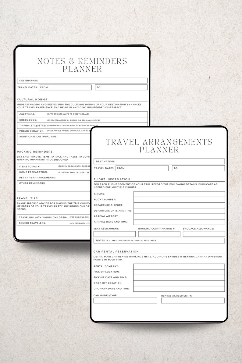 Family Vacation Planner Editable Canva, Digital Travel Planner Template ...