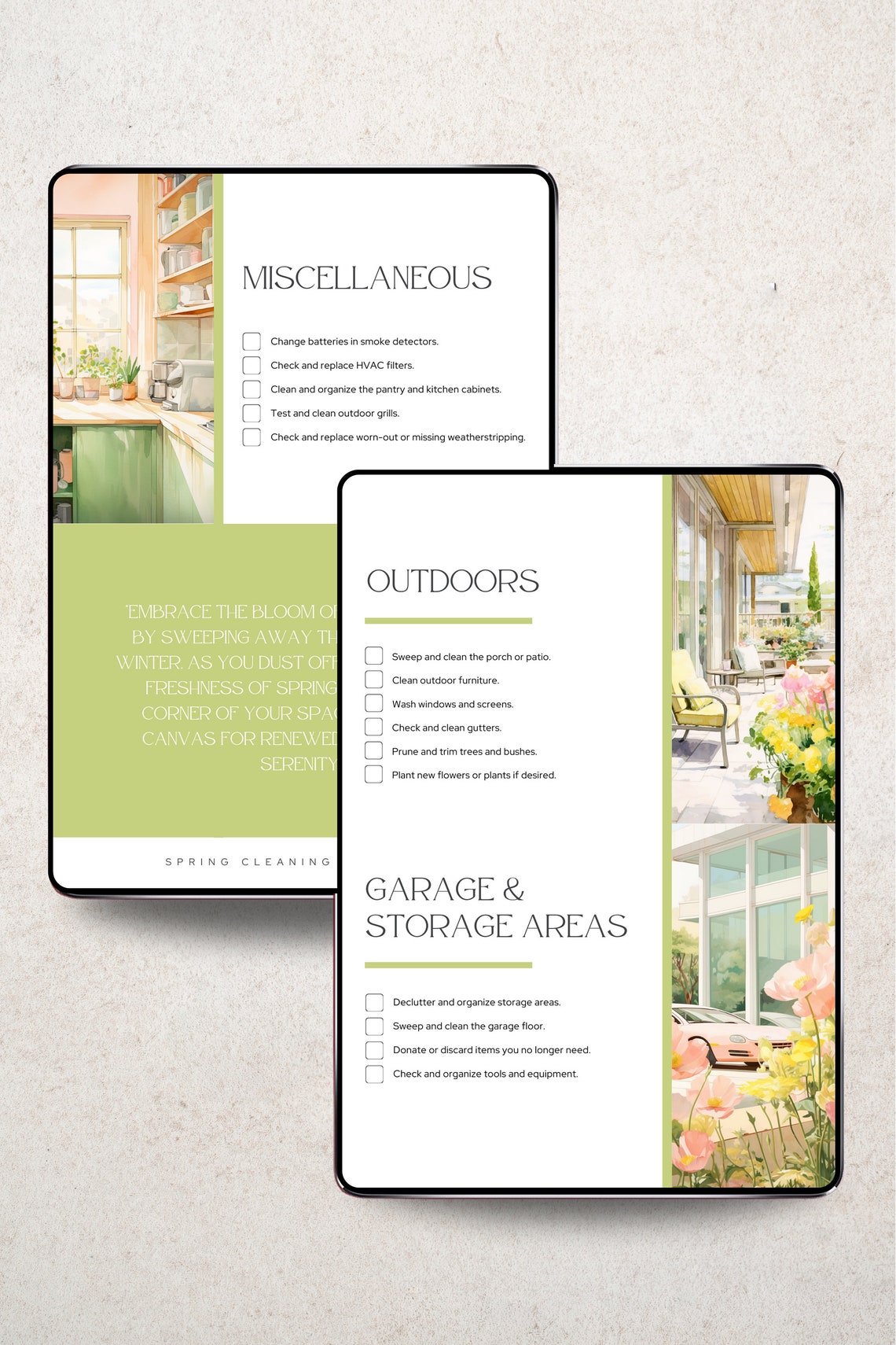 Spring Deep Cleaning Checklist, Master Cleaning Checklist Printable ...