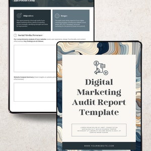 Digital Marketing Audit Report Template Canva Social Media Performance ...