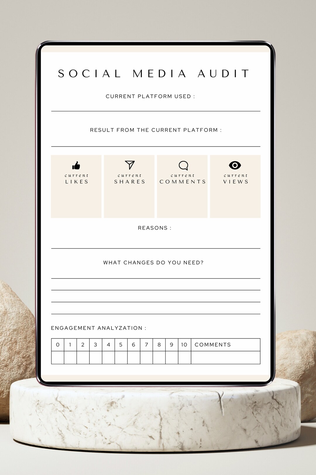Social Media Content Calendar Planner, Digital Content Planner ...