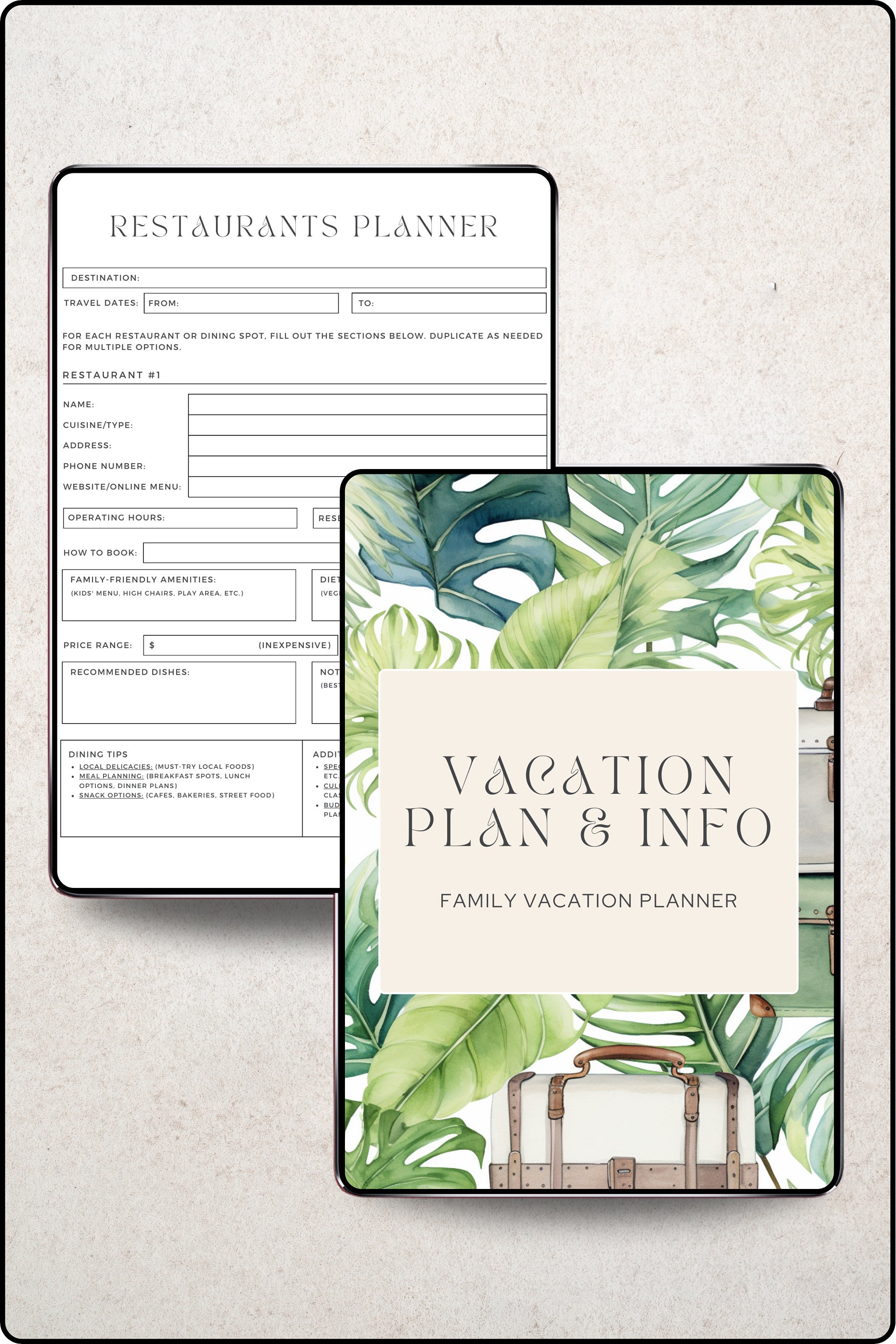 Family Vacation Planner Editable Canva, Digital Travel Planner Template ...