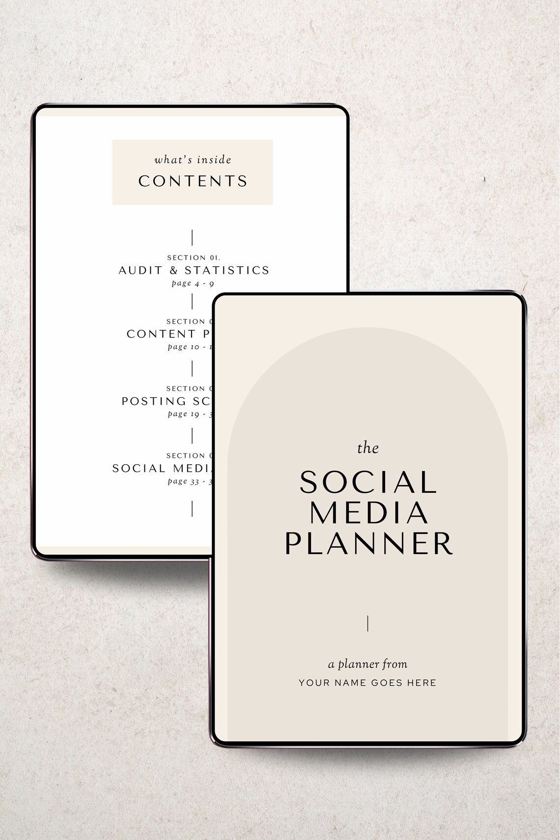 Social Media Content Calendar Planner, Digital Content Planner ...