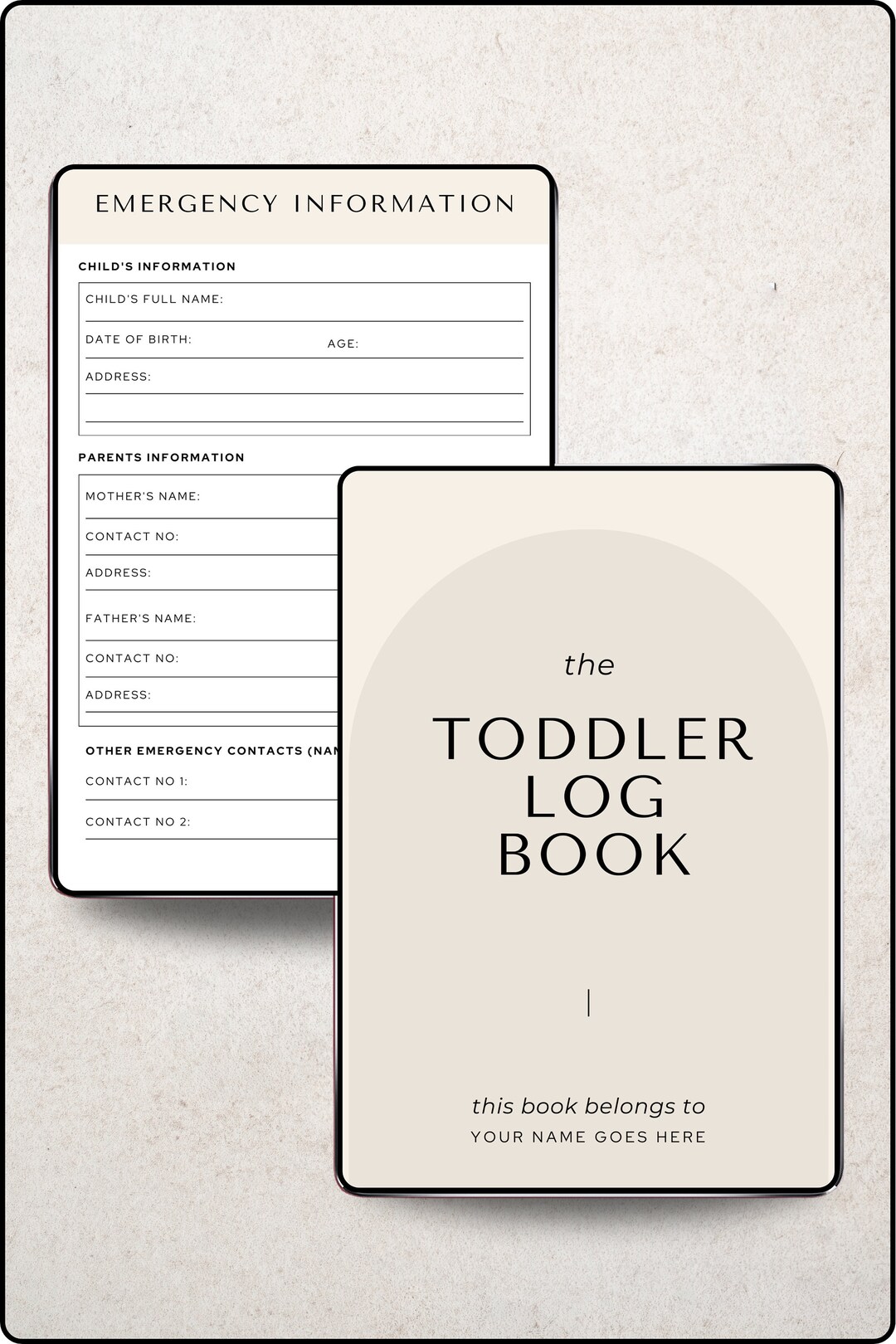 Baby Daily Care Log Editable, Toddler Log Book, Toddler Daily Care Log ...