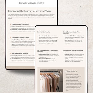 Capsule Wardrobe Ebook Template, Capsule Wardrobe Guide Template Canva ...