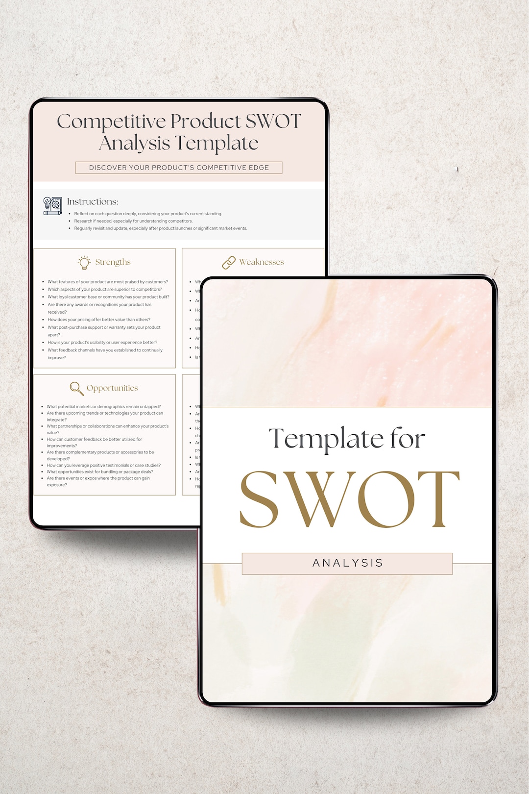 SWOT Analysis Templates Editable, Swot Template Chart Editable, Swot ...