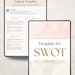 SWOT Analysis Templates Editable, Swot Template Chart Editable, Swot ...