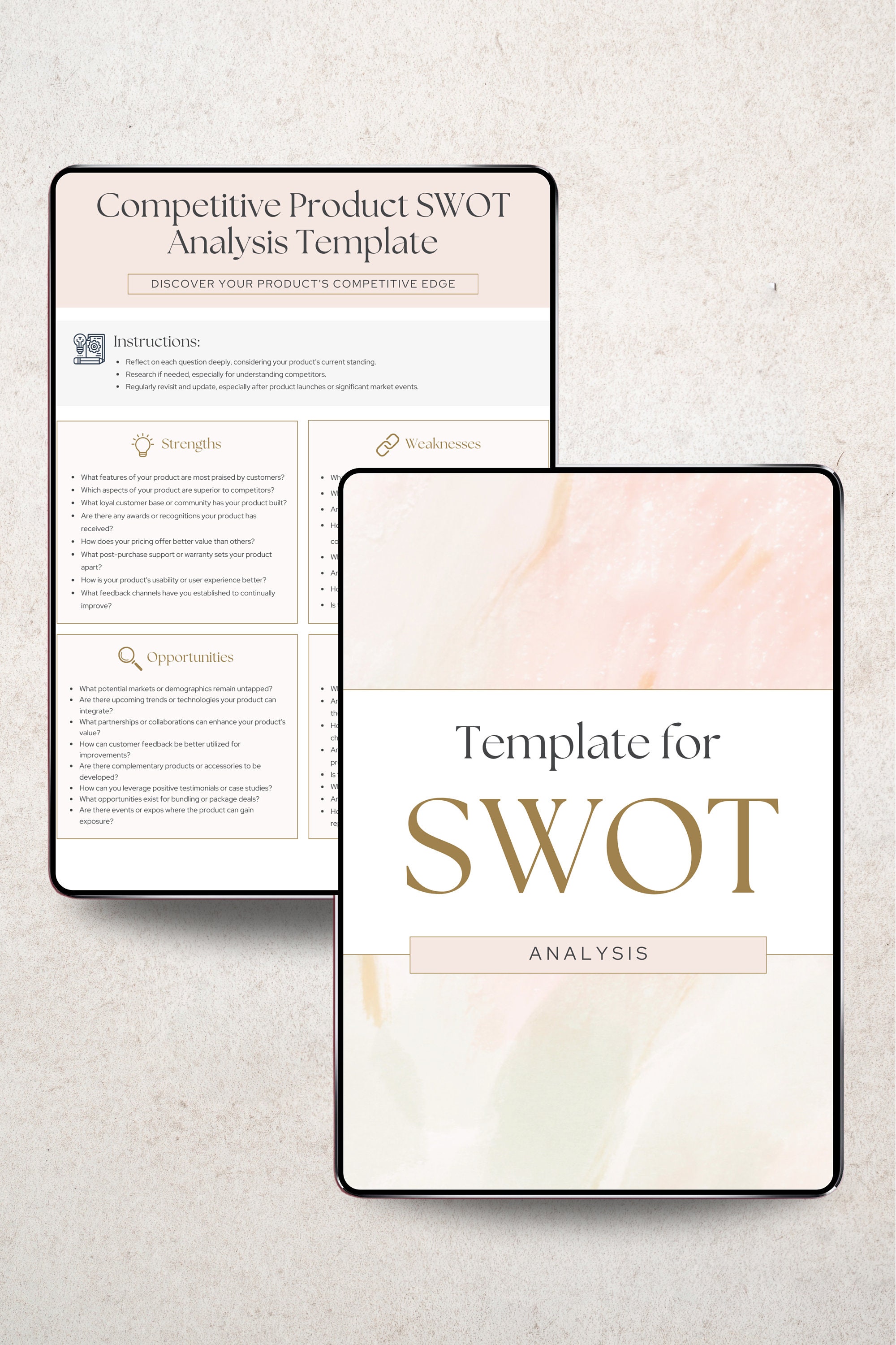 SWOT Analysis Templates Editable, Swot Template Chart Editable, Swot ...