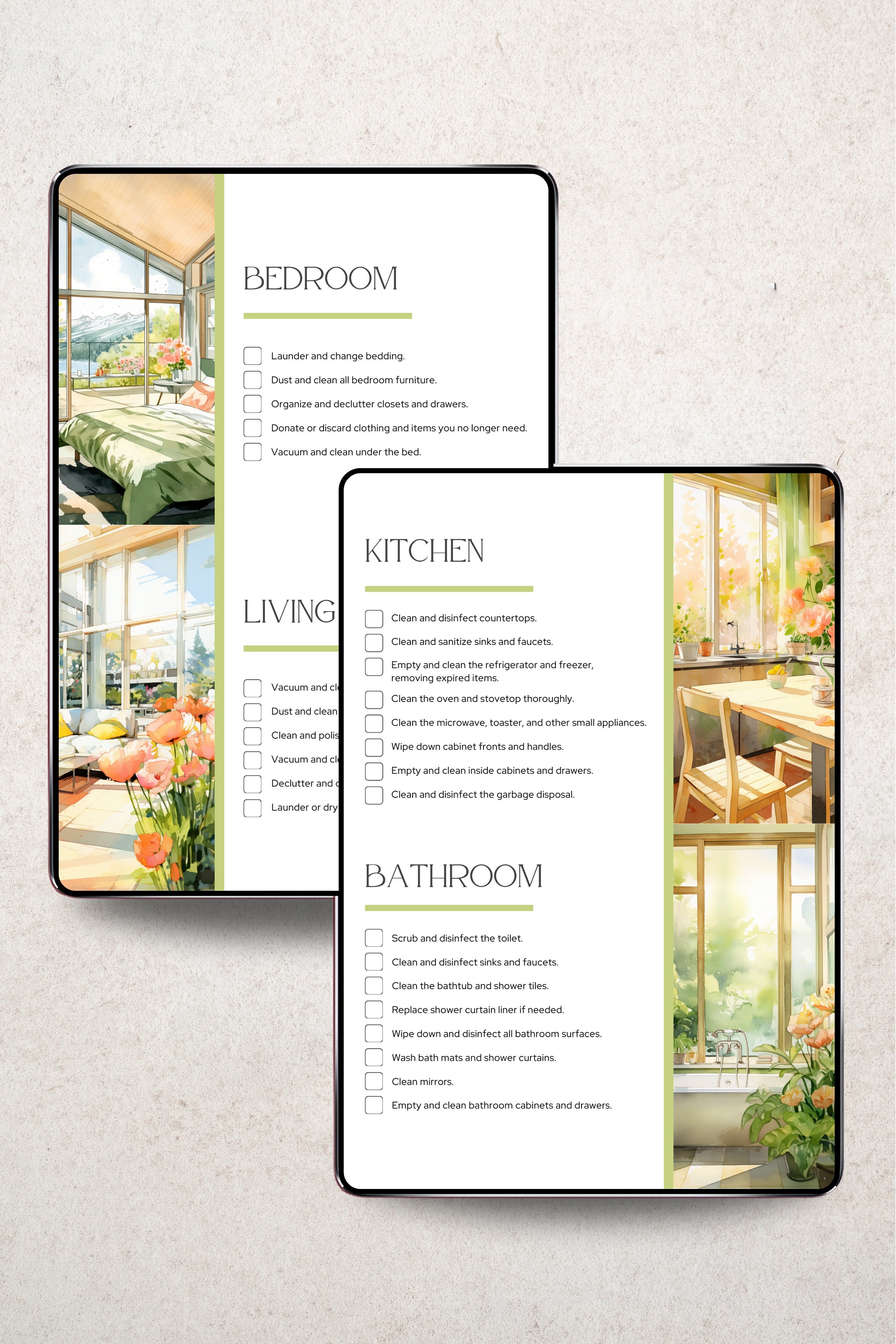 Spring Deep Cleaning Checklist, Master Cleaning Checklist Printable ...