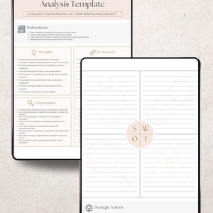 SWOT Analysis Templates Editable, Swot Template Chart Editable, Swot ...