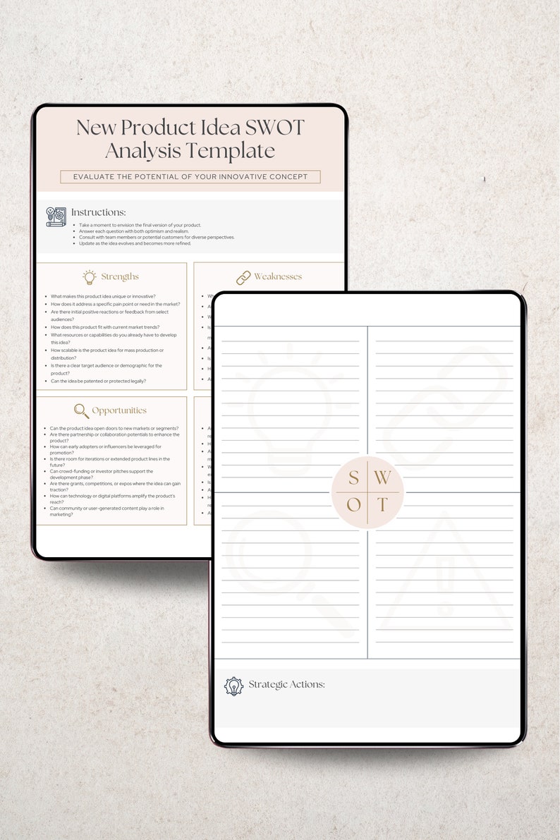 SWOT Analysis Templates Editable, Swot Template Chart Editable, Swot ...