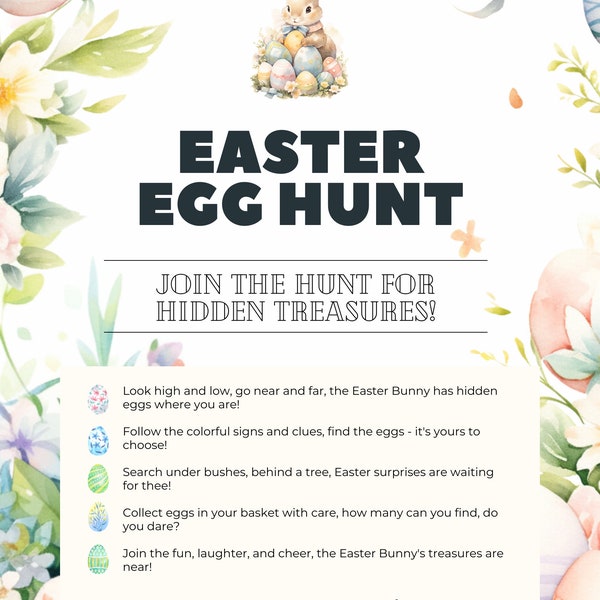 Easter Egg Hunt Sign - Etsy