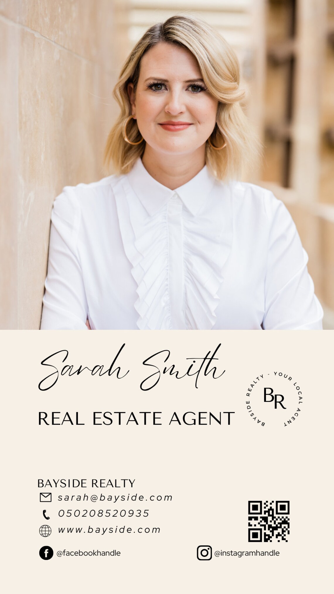 Realtor Digital Business Card Template Canva, Real Estate Marketing ...