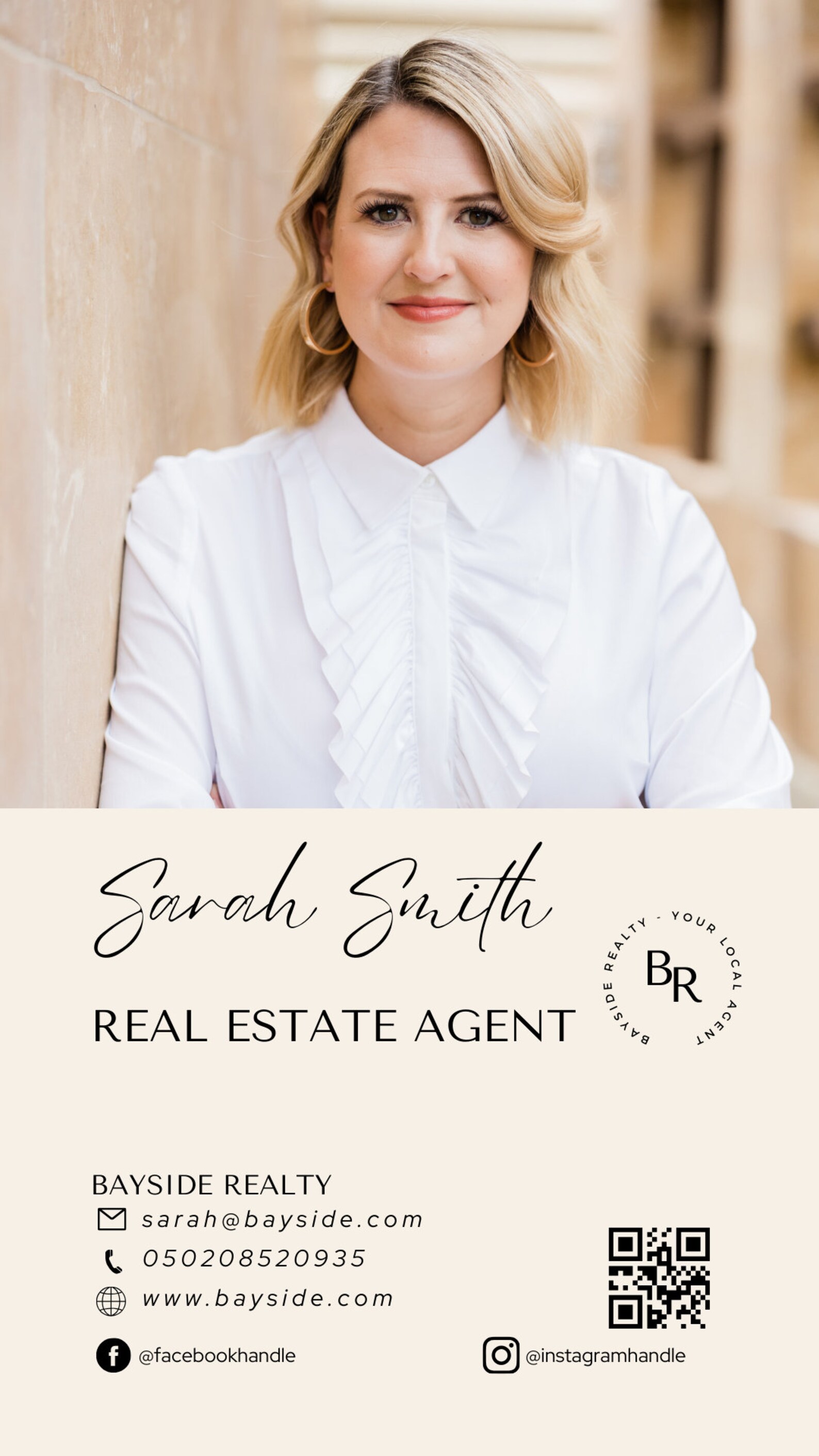 Realtor Digital Business Card Template Canva, Real Estate Marketing ...