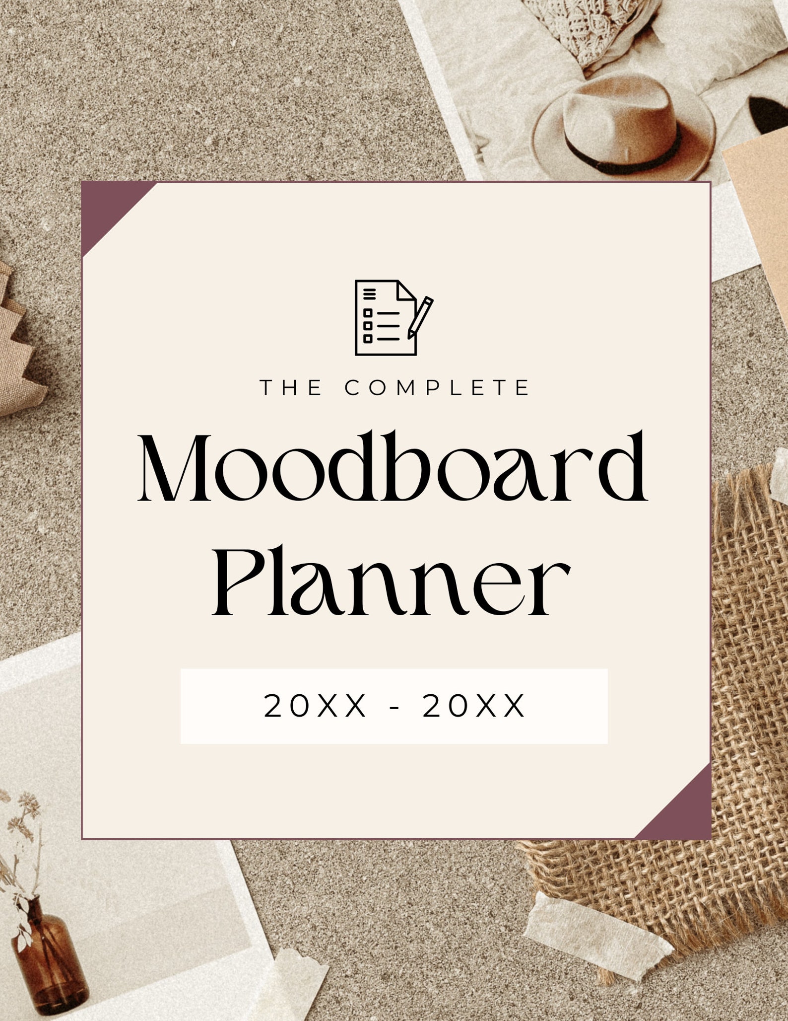 Moodboard Planner Canva, Editable Digital Download Canva Moodboard ...