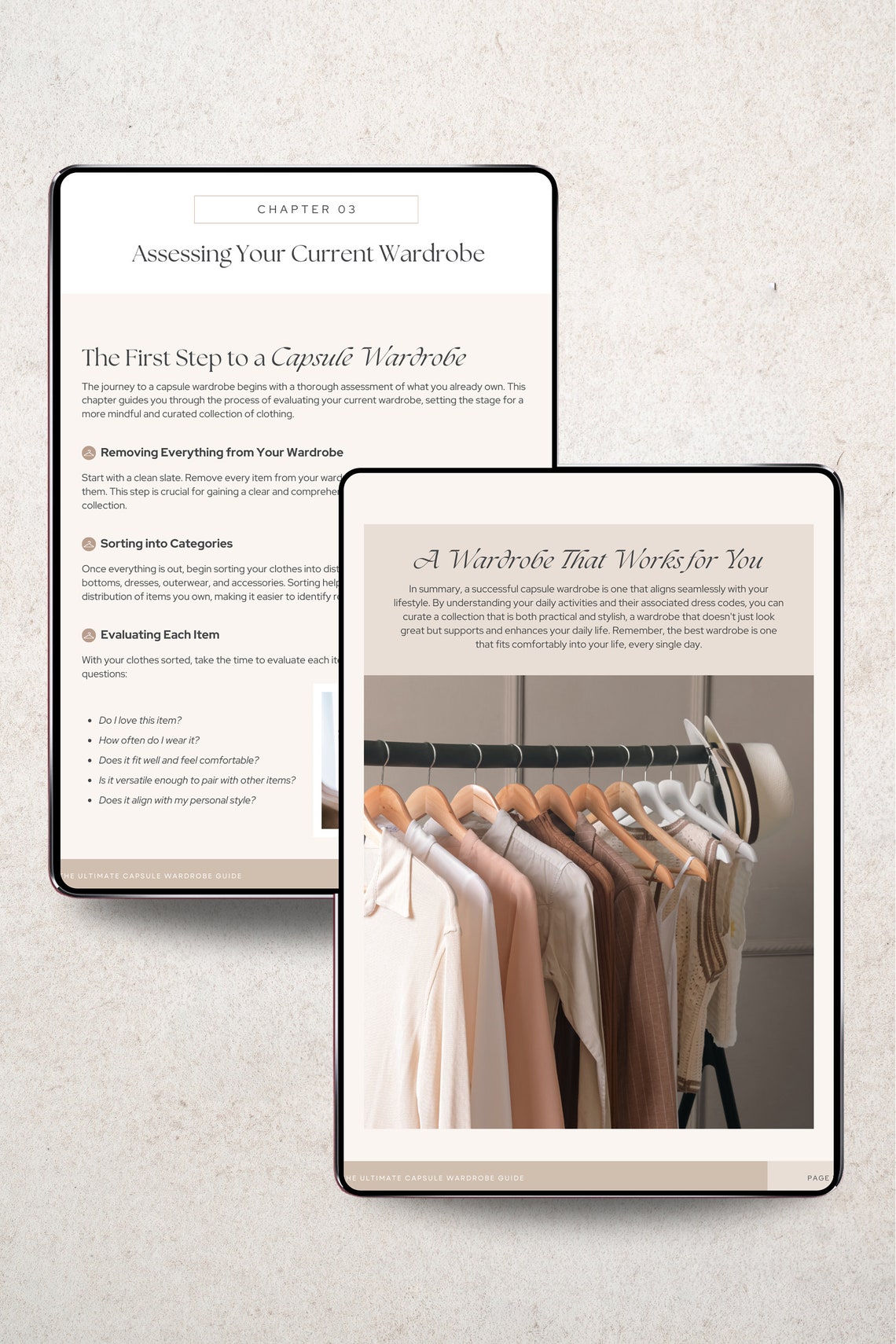 Capsule Wardrobe Ebook Template, Capsule Wardrobe Guide Template Canva ...