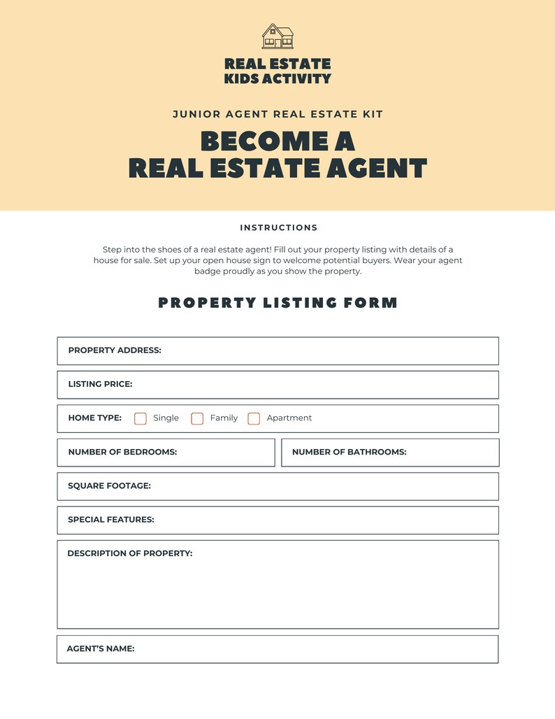 Kids Activity Book Real Estate, Real Estate Kids Activity, Realtor ...