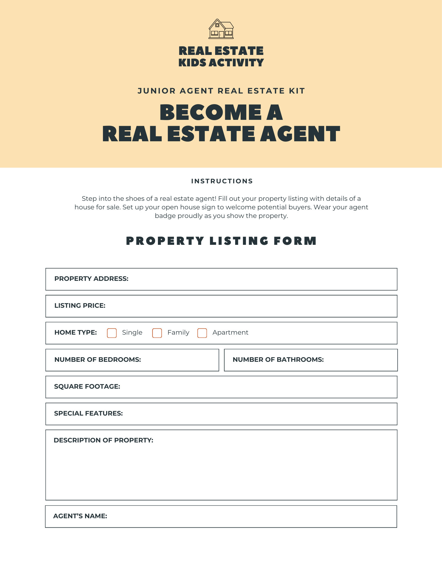 Kids Activity Book Real Estate, Real Estate Kids Activity, Realtor ...