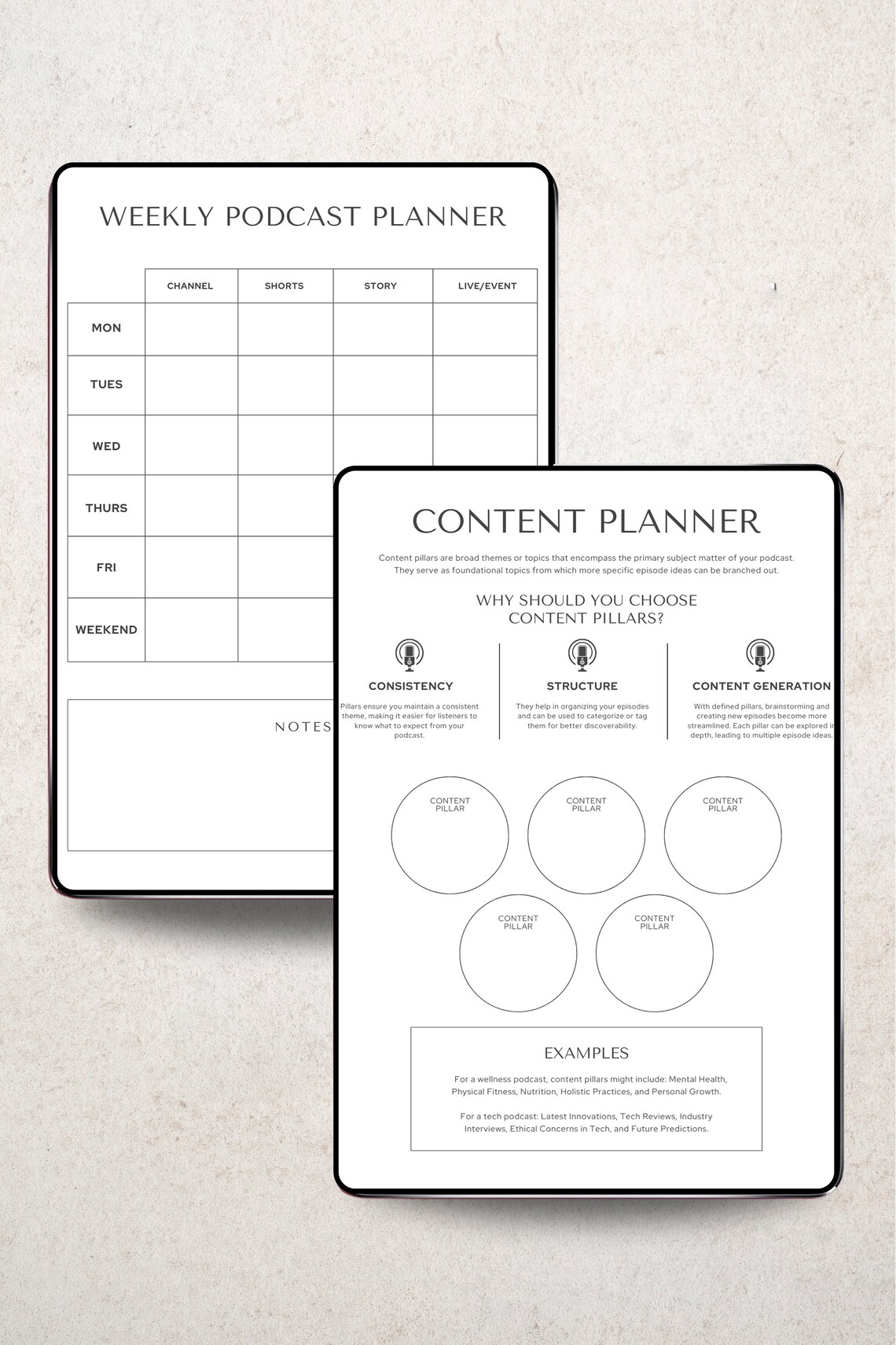 Podcast Planner Template Editable, Podcast Content Planner, Podcast ...