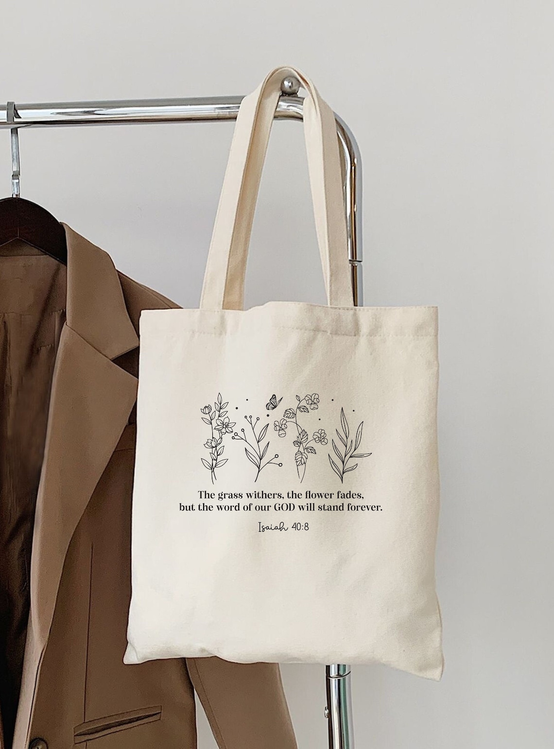 Tote With Bible Verse, Bible Verse Totebags, Faith Tote Bag, Cute Tote ...