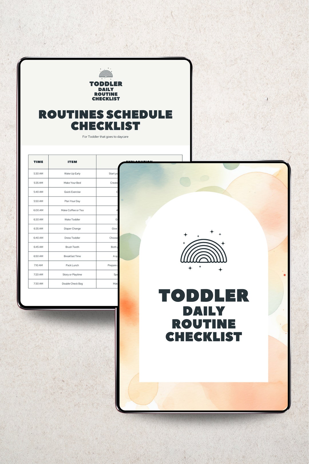 Toddler Routine Checklist Canva EDITABLE, Daily Routine Checklist for ...
