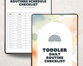 Printable Daily Routine for Toddlers Editable Pdf - Etsy
