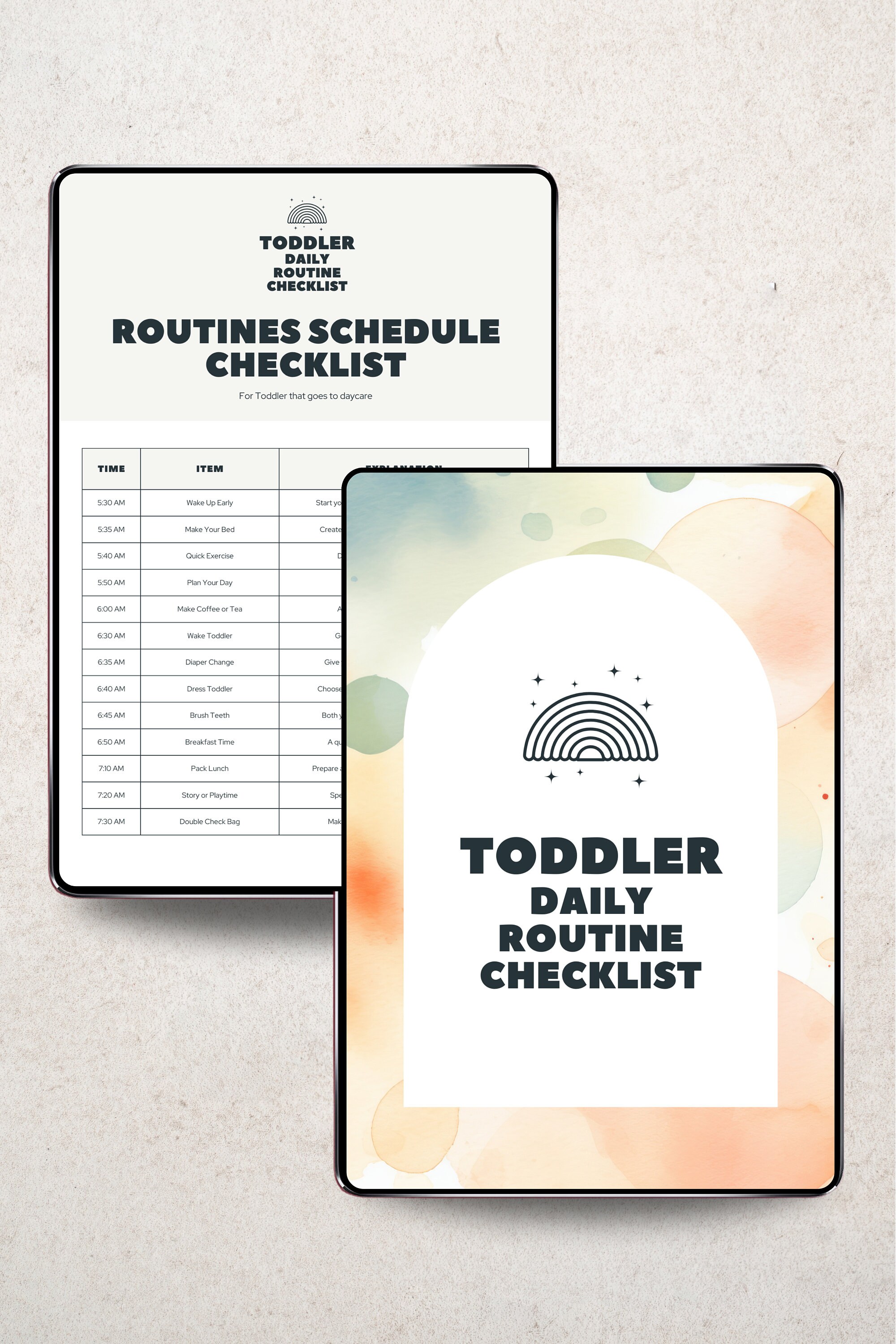 Toddler Routine Checklist Canva EDITABLE, Daily Routine Checklist for ...