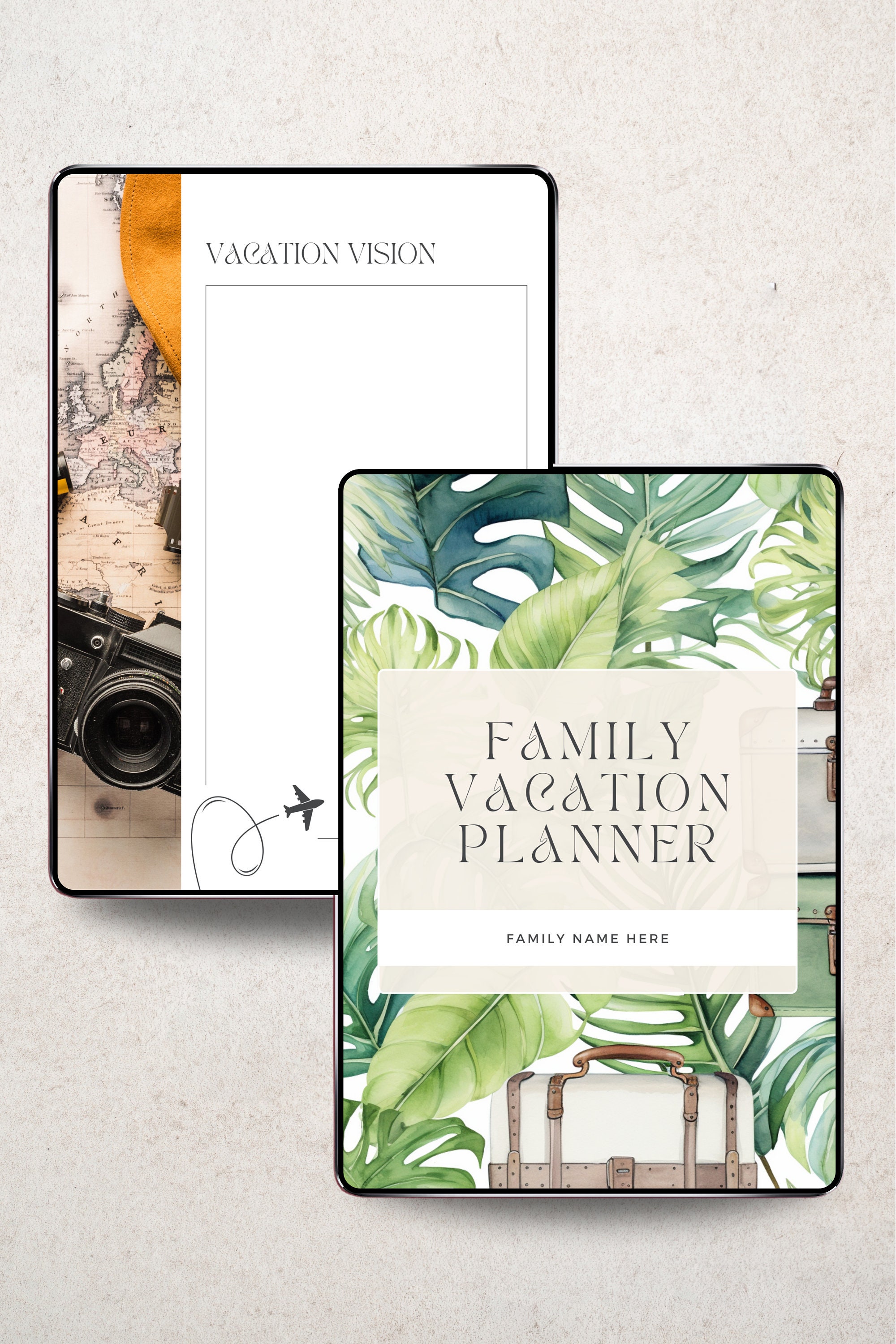 Family Vacation Planner Editable Canva, Digital Travel Planner Template ...