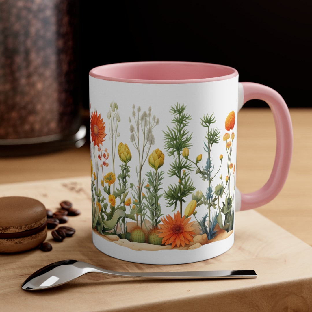 Desert Flower, Flower Mugs, Succulent Mug, Floral Mug, Nature Mug ...