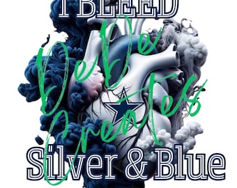 I Bleed Silver and Blue Cowboys PNG - Etsy
