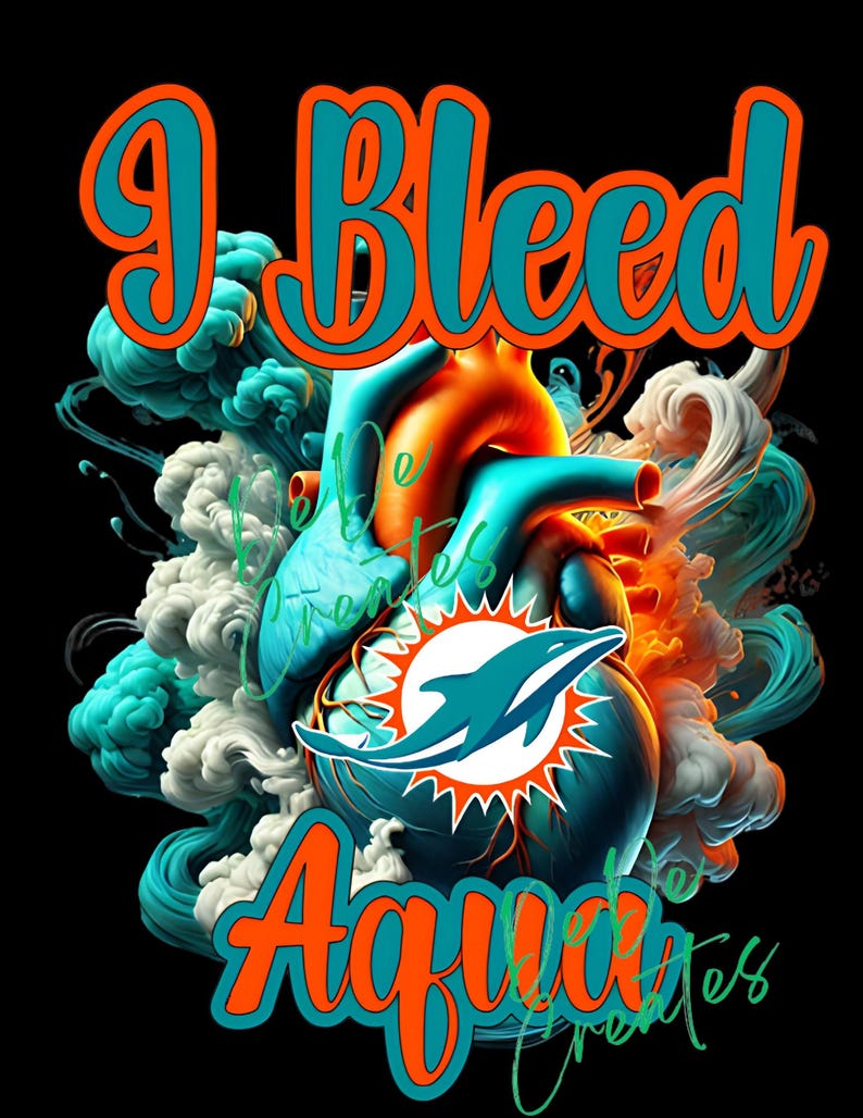 I Bleed Aqua and Orange/i Bleed Aqua - Etsy