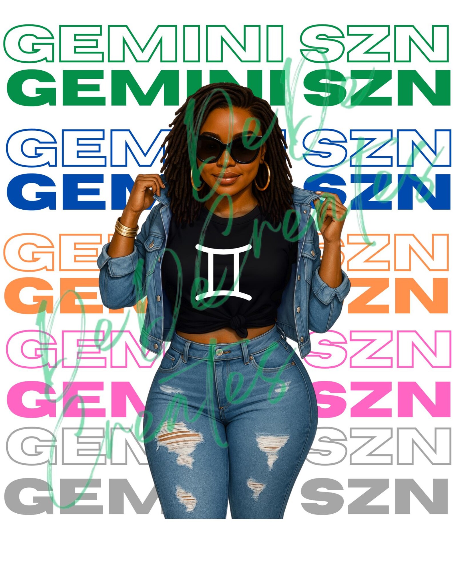 GEMINI SZN Digital Art – Loc'd Diva Zodiac Printable Download | Gemini ...