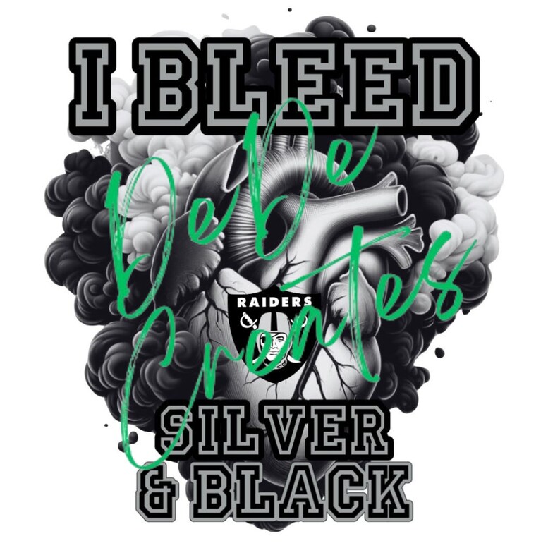I Bleed Black & Silver - Etsy