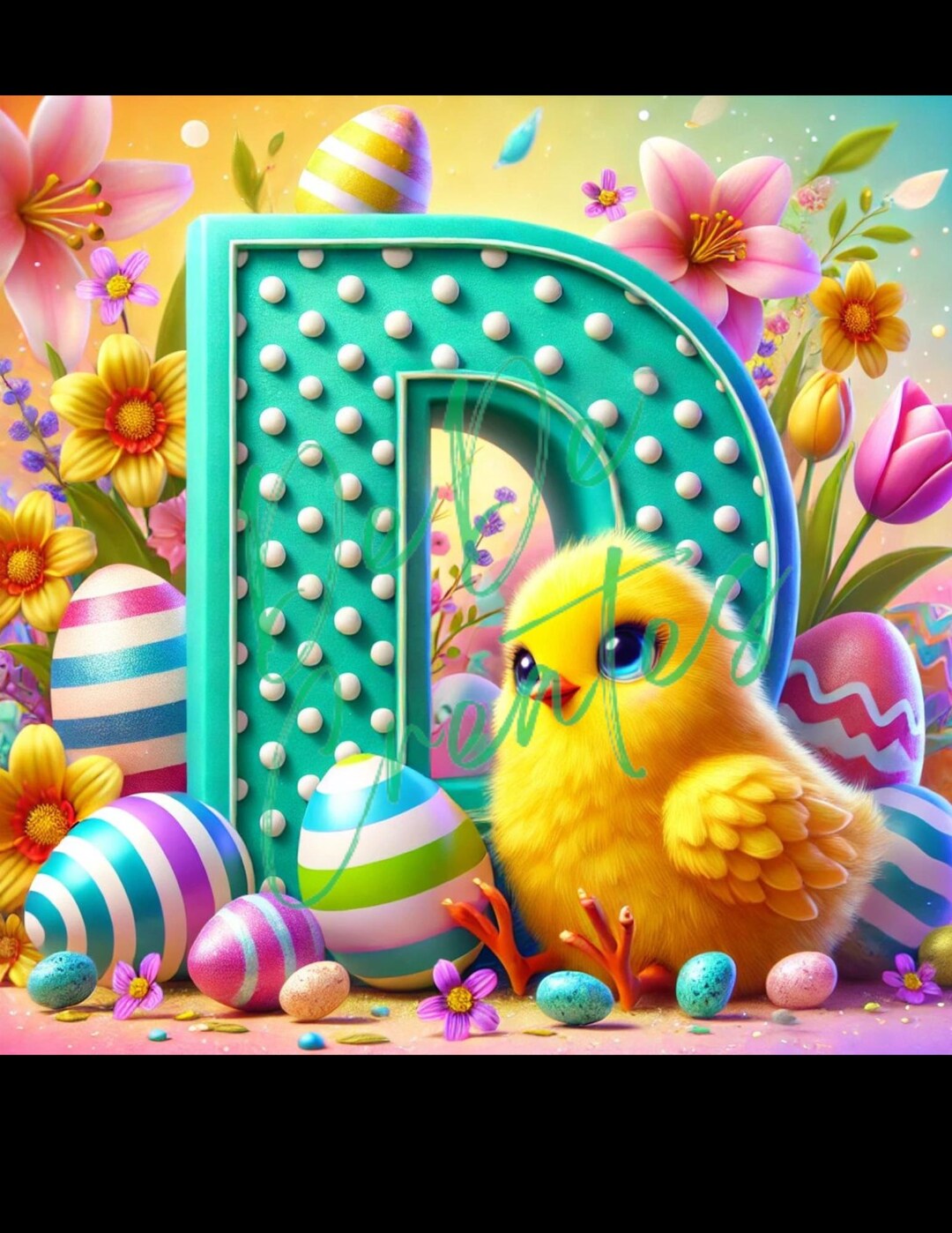 Easter Inspired Alphabets (check Description for Letters Included ...