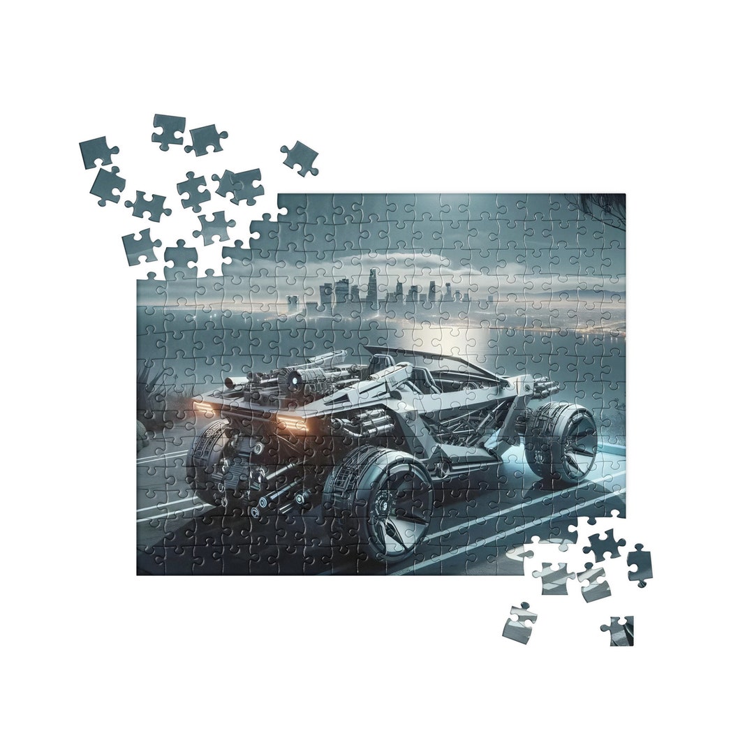 Dystopian Dawn Jigsaw Puzzle Futuristic Ride Series - Etsy