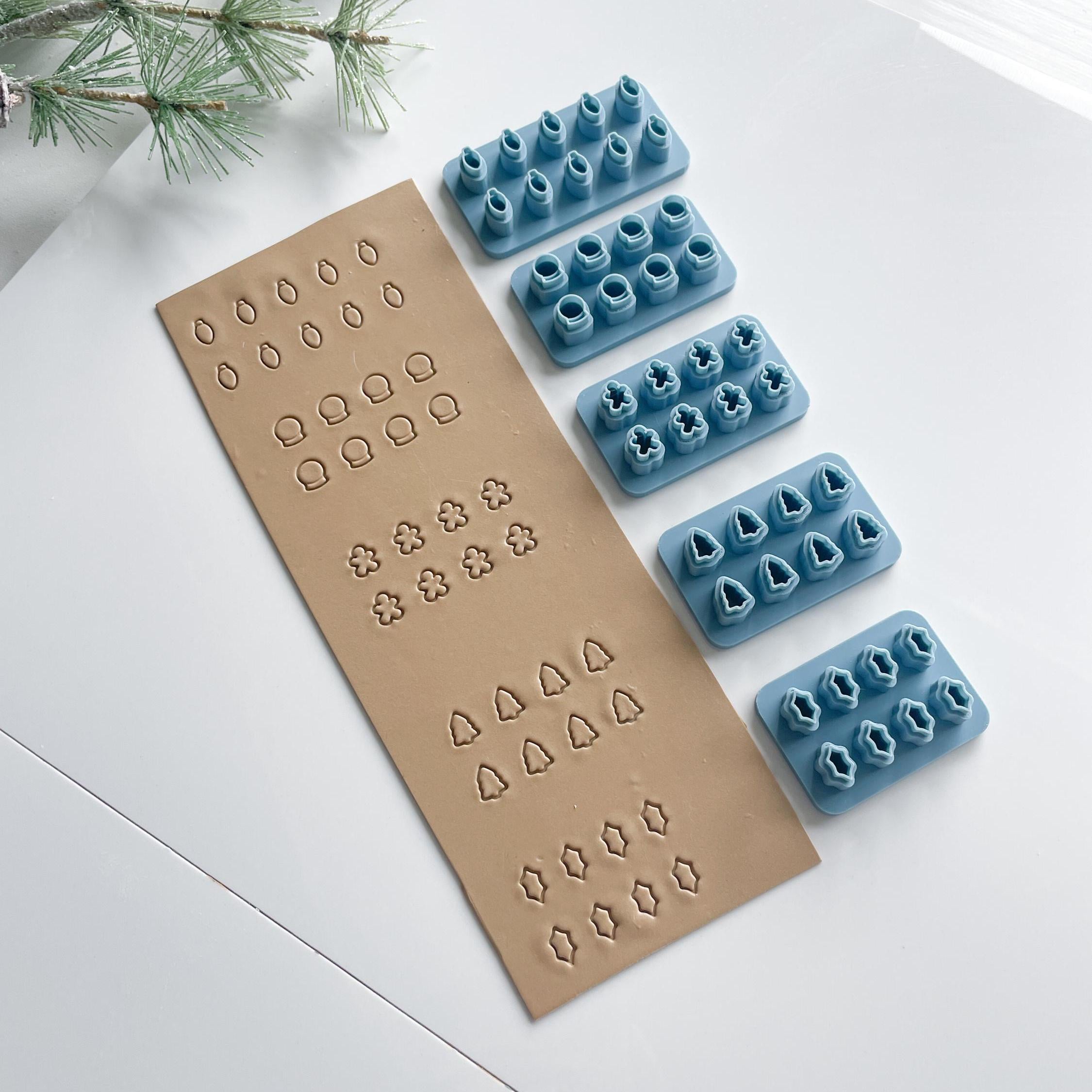 Christmas Micro Clay Cutter Cluster, Micro Gingerbread Man, Micro Christmas Tree, Micro Snow ...